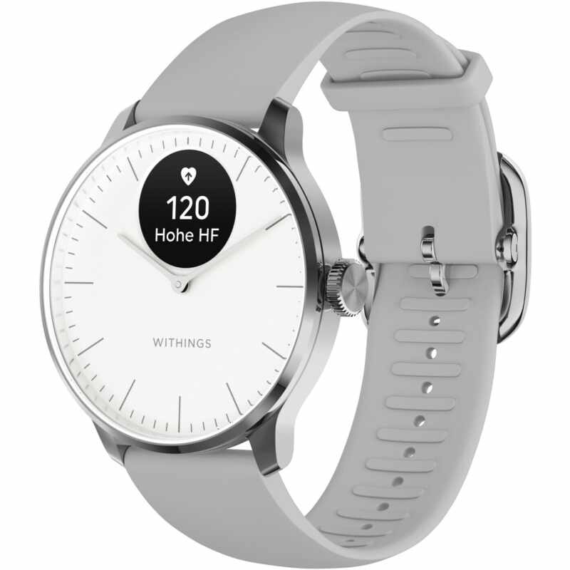 Withings ScanWatch Light Hybrid Smartwatch 37 mm EKG Edelstahl Quarz ...